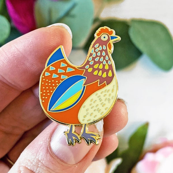 Chicken Pin - Etsy