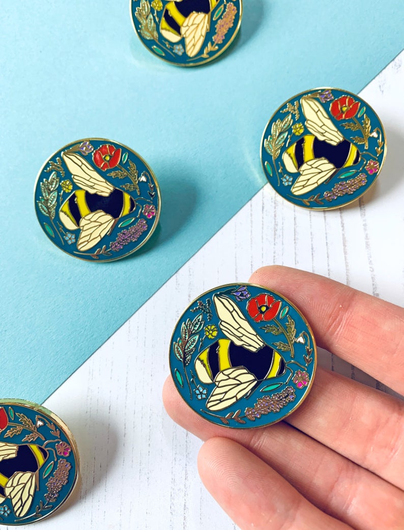 Bumble Bee Enamel Pin Badge Save the Bees Enamel Pin Hard | Etsy
