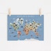 Wildlife Map of the World Wildlife Map Print World Map - Etsy
