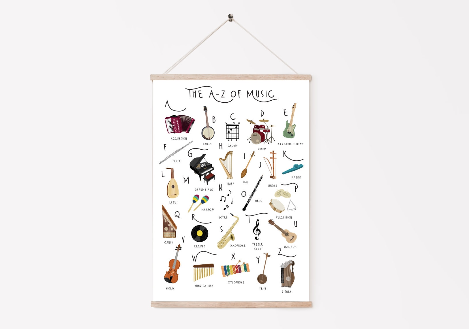 A-Z of Music Poster Musical Alphabet Alphabet Print Music - Etsy UK