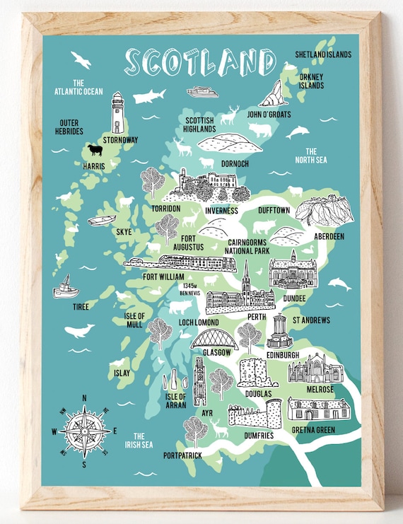 Map Scotland Counties Printable