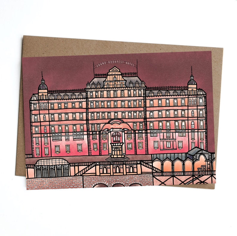Wes Anderson Card the Grand Budapest Hotel Quirky Card Film - Etsy UK