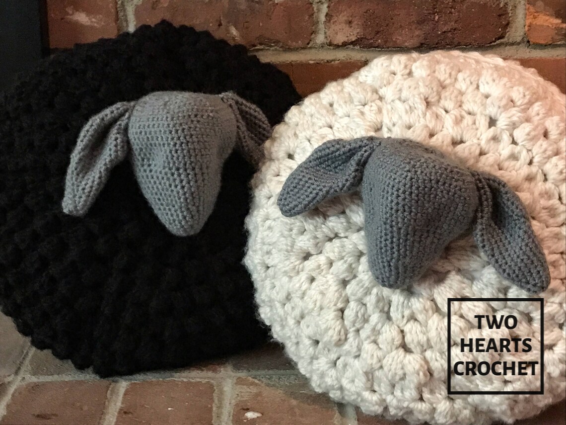 Bobble Sheep Pillow PDF Crochet Pattern - Etsy