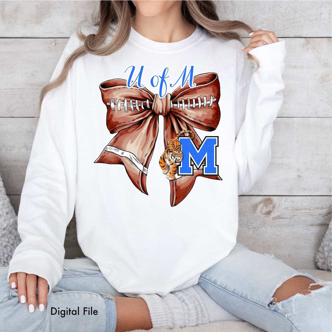 University of Memphis Png, Football Coquette Bow Png, Memphis Football ...