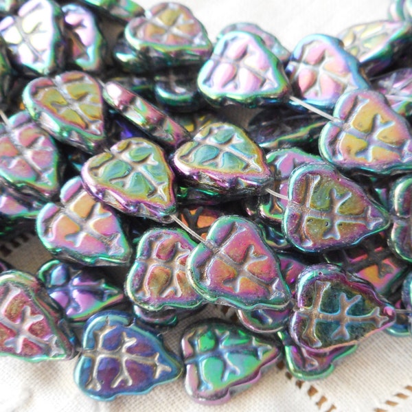 Iridescent Leaf - Etsy