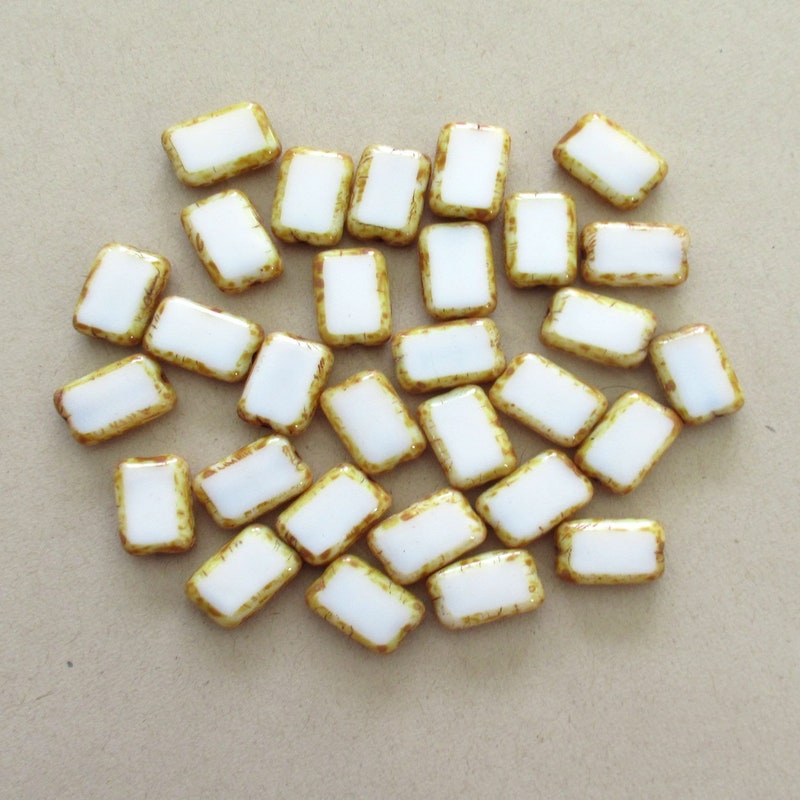 Rectangle Glass Bead - Etsy