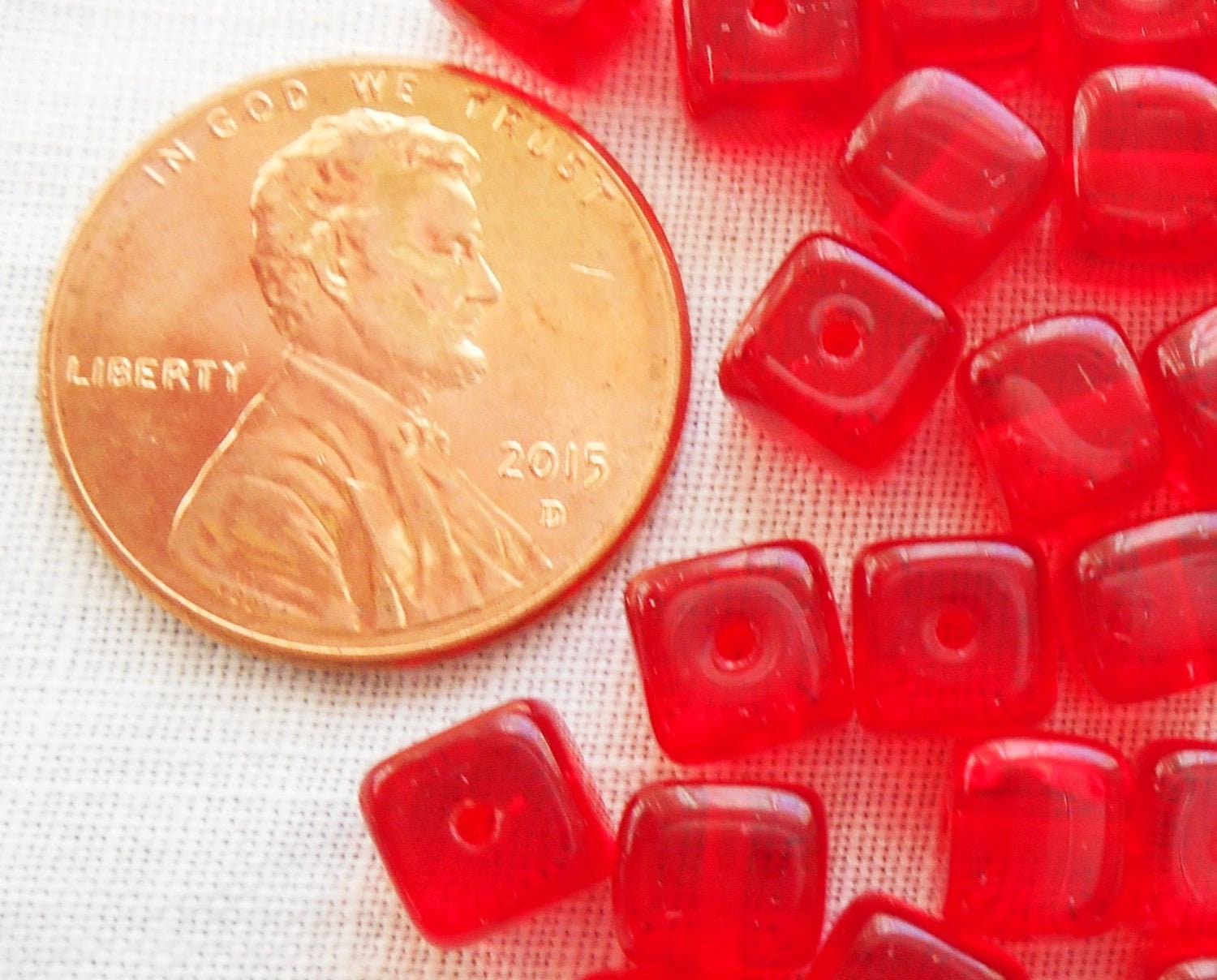 Lot of 25 Siam Red Cube Beads 5 X 7mm Czech Glass Beads - Etsy