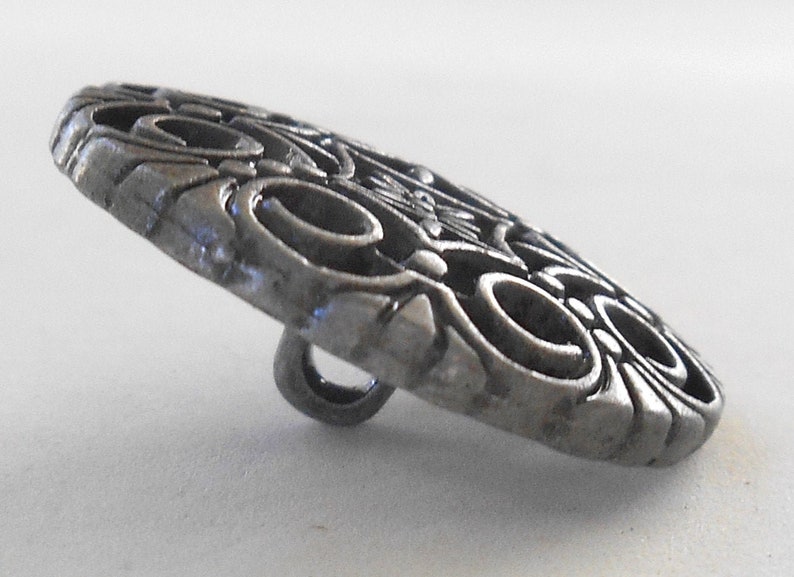 One 24mm Gun Metal Decorative Shank Button With Openwork C5311 - Etsy