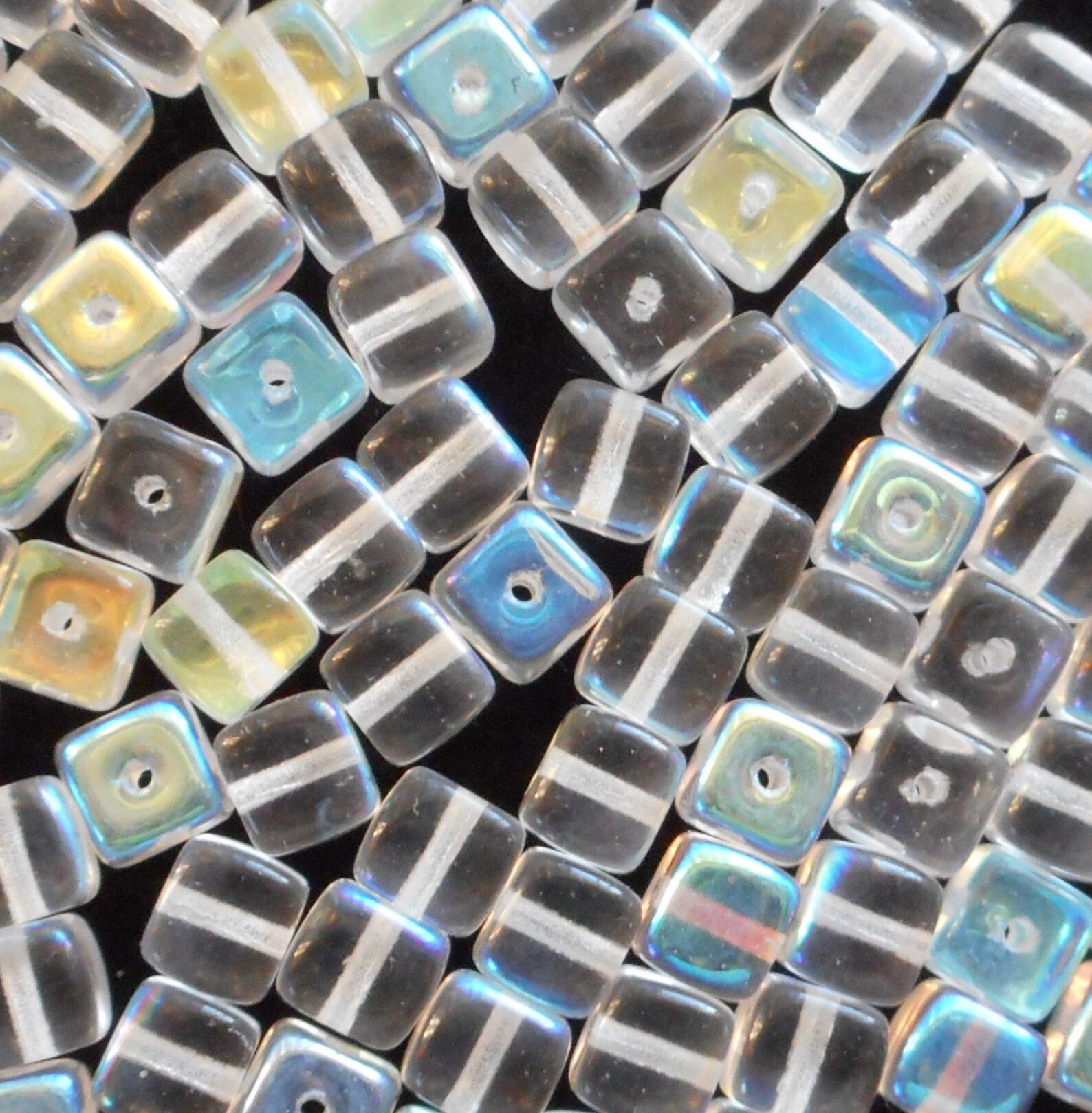 Lot of 25 Crystal AB Cube Beads 5 X 7mm Czech Glass Beads - Etsy