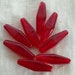 10 24 X 9mm Light Garnet Ruby Siam Red Glass Long Lantern or - Etsy