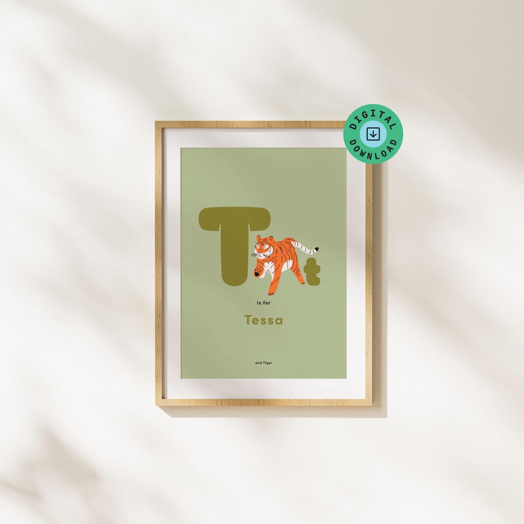 Custom Alphabet Name Poster | Personalized Digital Download | Colorful ...