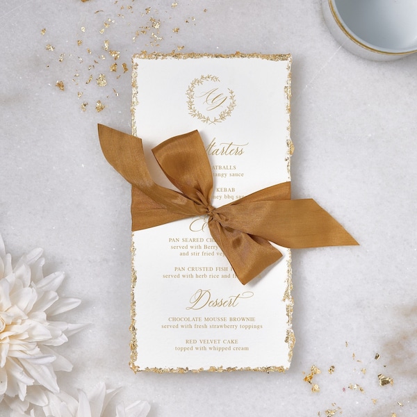 Wedding Menu Ribbon - Etsy