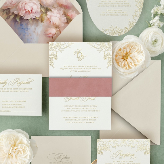 Diy belly bands for wedding invitations 60 photos - Astyledwedding.com