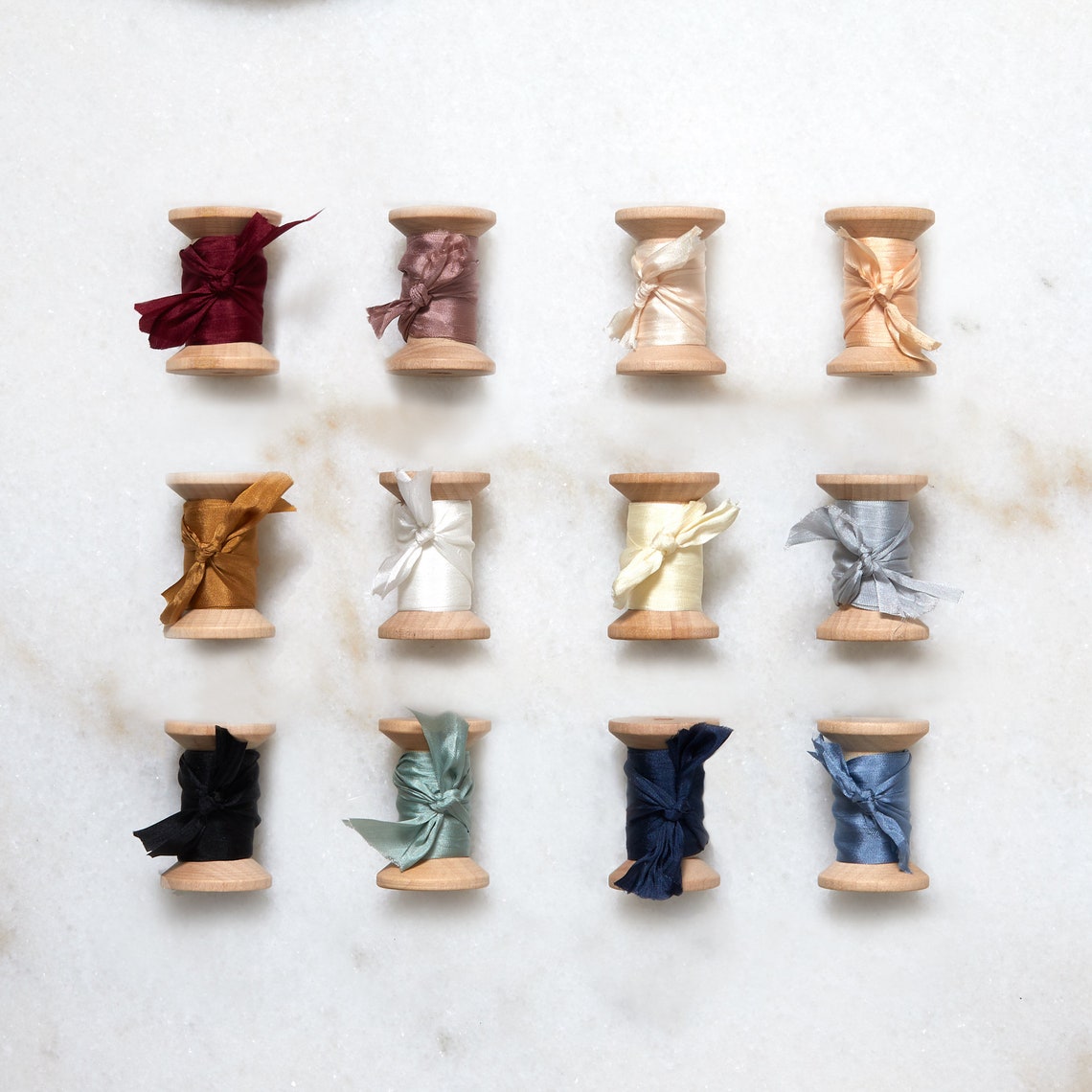 Wedding Program With Gold Silk Ribbon Ivory Folding Program - Etsy