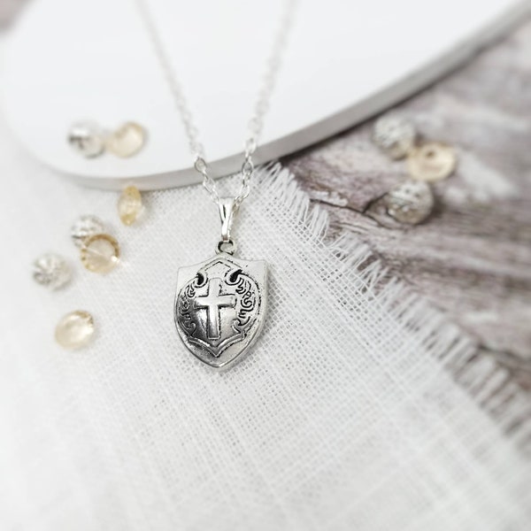 Shield Necklace - Etsy