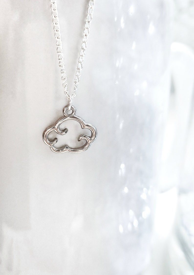 Cloud Necklace Silver Necklace for Her Cloud Gift for - Etsy