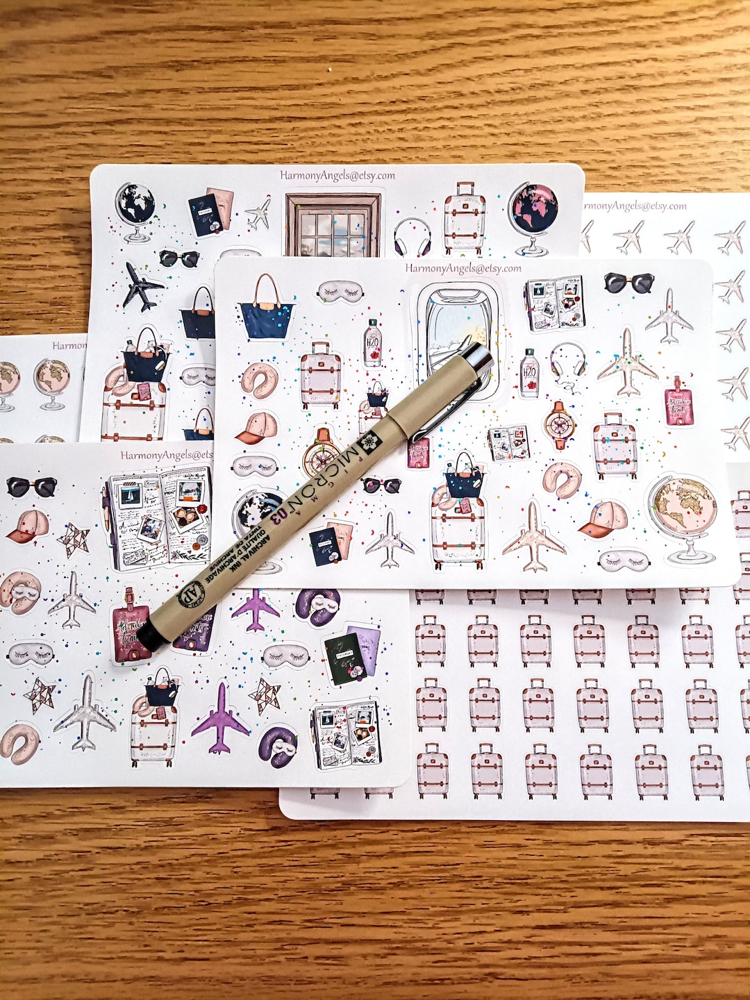Travel Flight Bundle Stickers, Vacation PLANNER STICKERS - Etsy