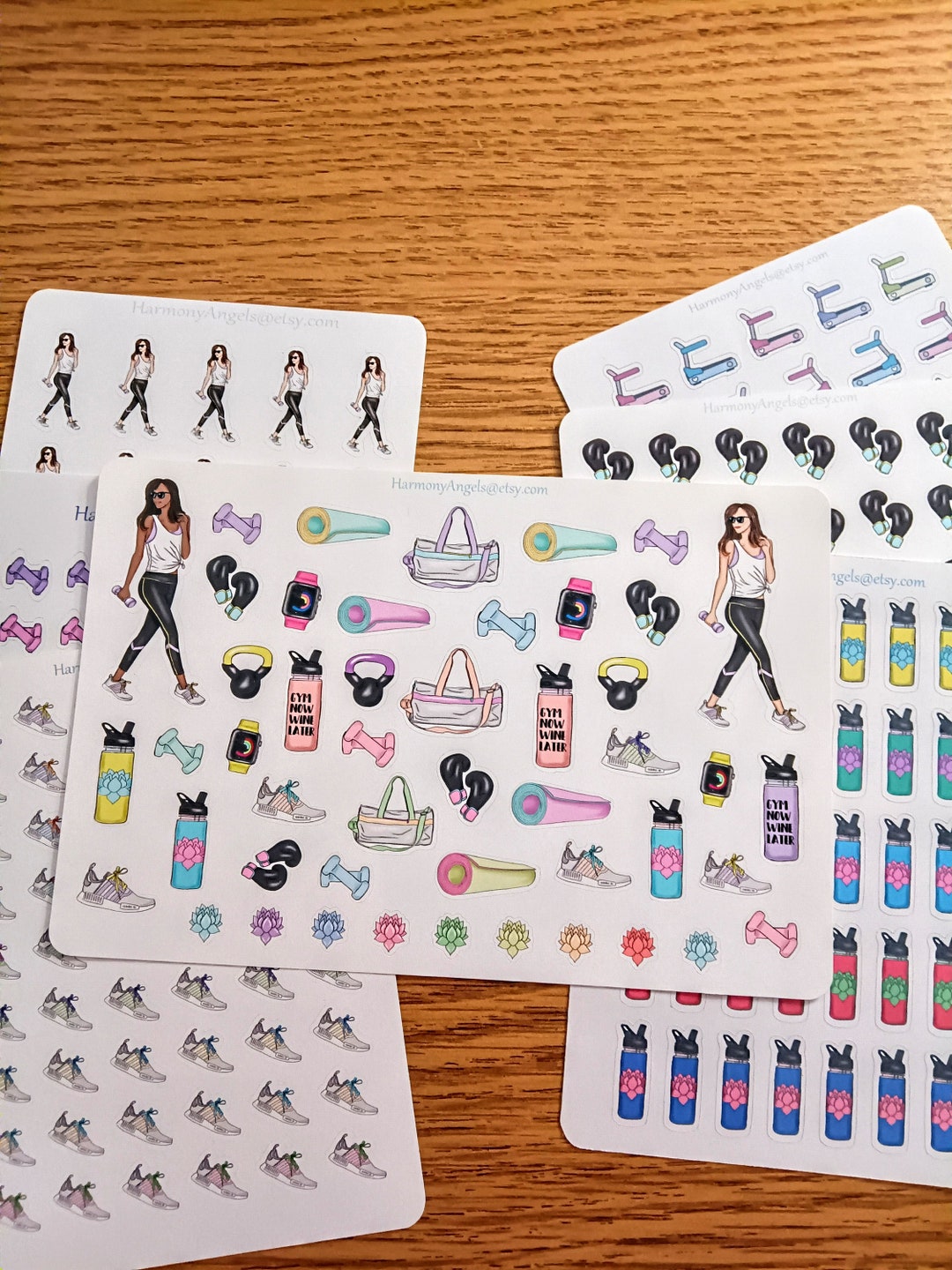 Workout Planner Stickers: Yoga, Fitness, Self-care (7 Sheet Bundle) - Etsy