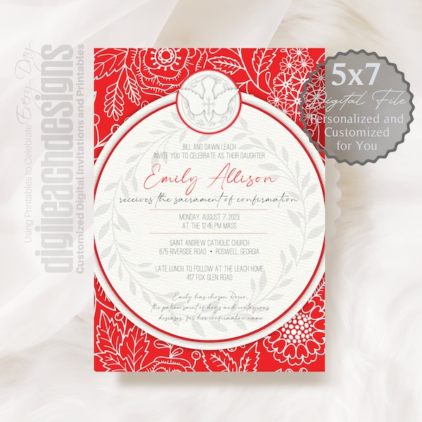 Sacrament of Confirmation Invitation - Etsy