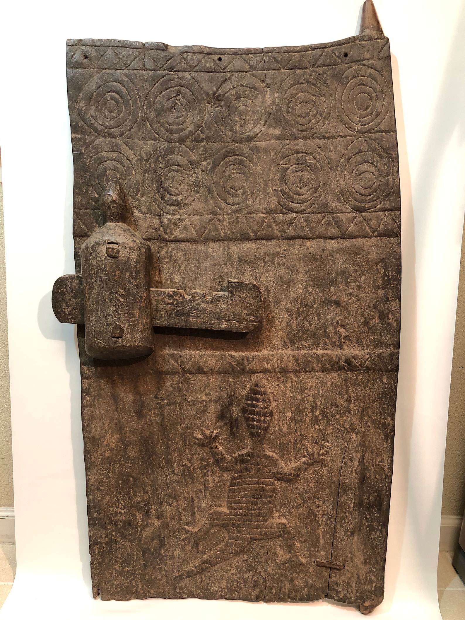 Antique Authentic African Tribe Wood Carved Door With Lock ( DOGON ...