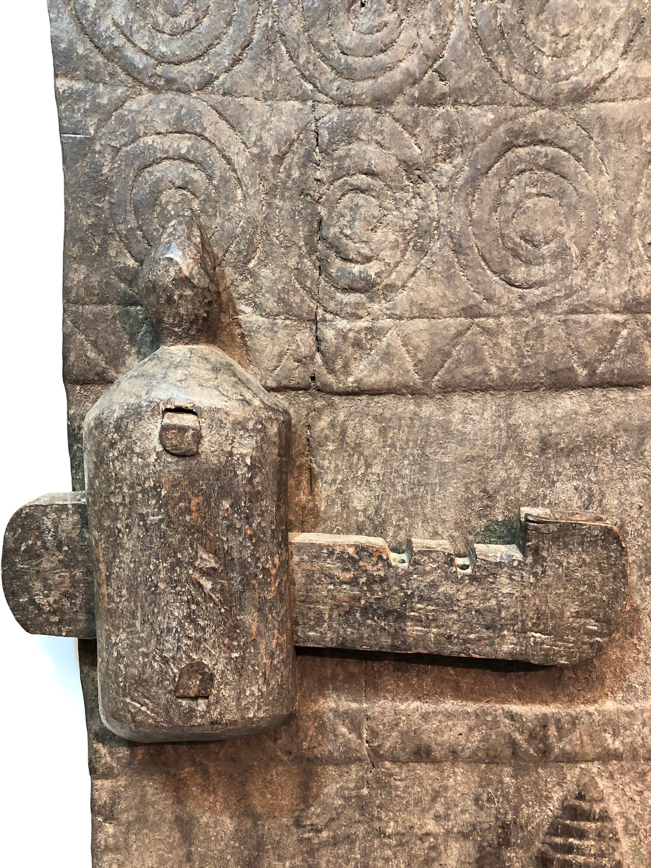 Antique Authentic African Tribe Wood Carved Door With Lock ( DOGON ...