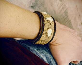 Burlap Bracelet - Etsy