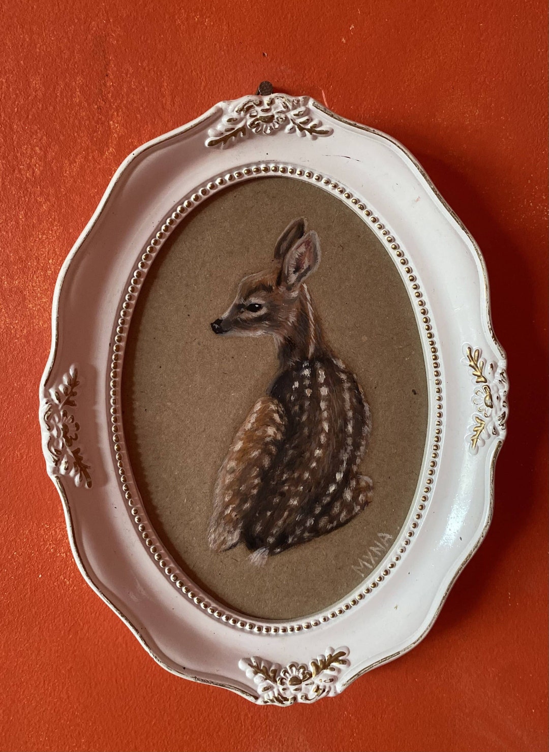 Original Fawn Oil Painting - Etsy Original Fawn Oil Painting - Etsy