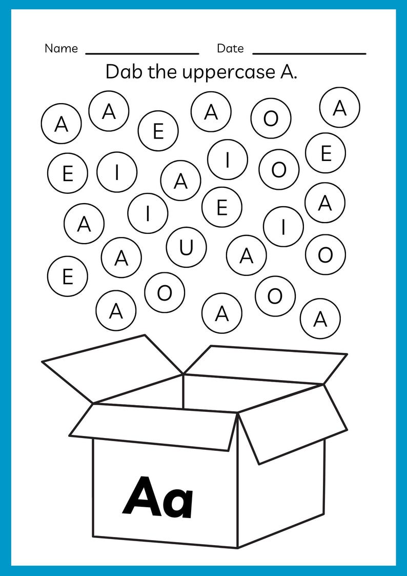Preschool Alphabet Workbook - Digital Download | Tracing, Writing, Dab ...