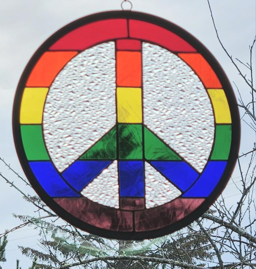 Peace Sign Stained Glass - Etsy