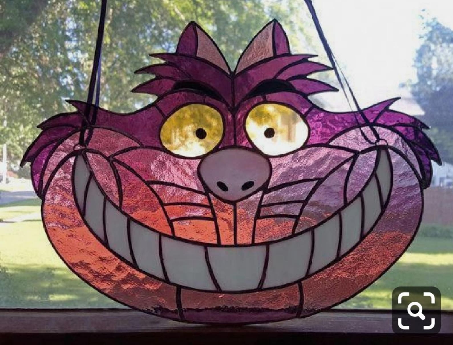 Cheshire Cat Stained Glass (alice in Wonderland). Glass Varies. - Etsy