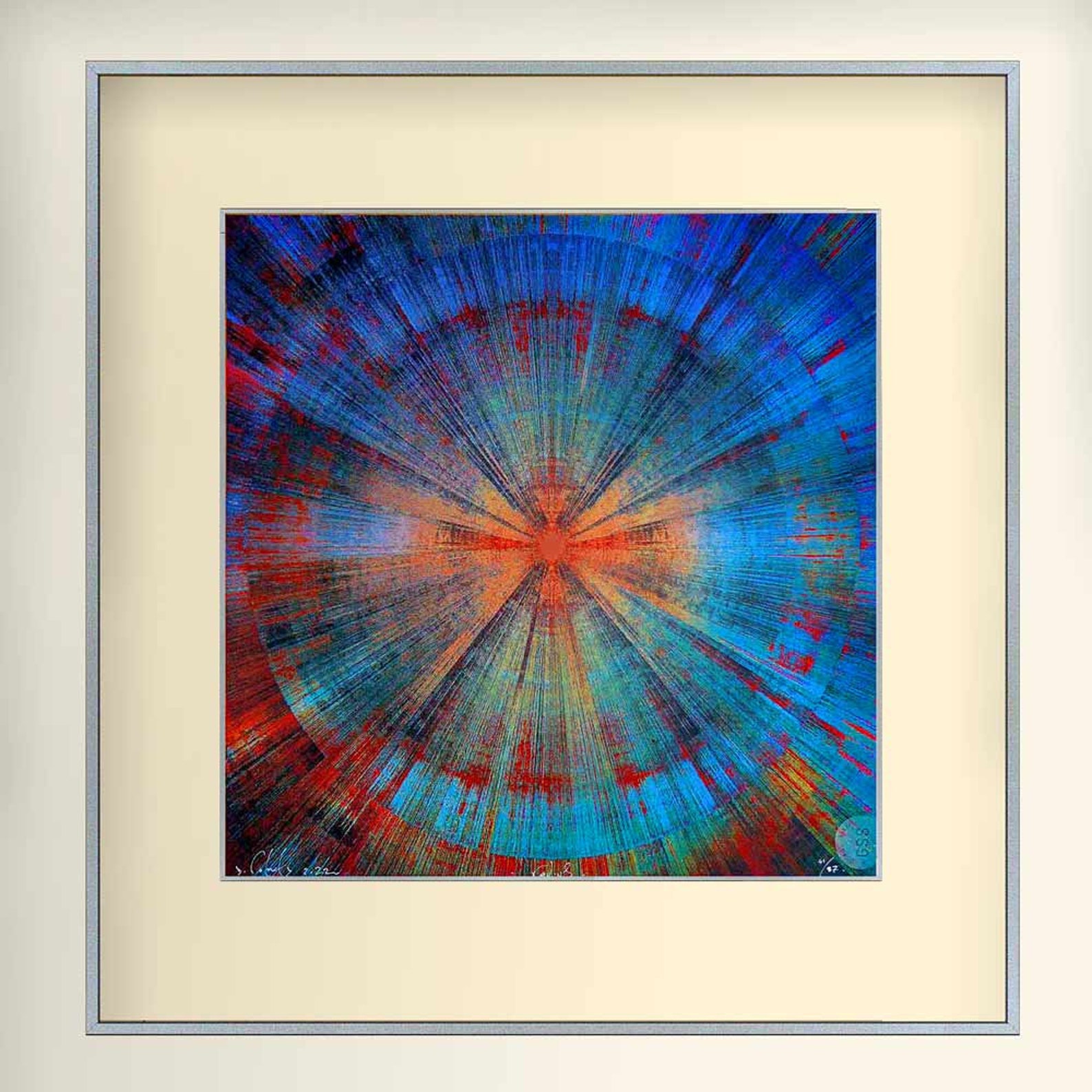 RADIUS : Screenprint Silkscreen Abstract Geometric Modern Minimalism ...