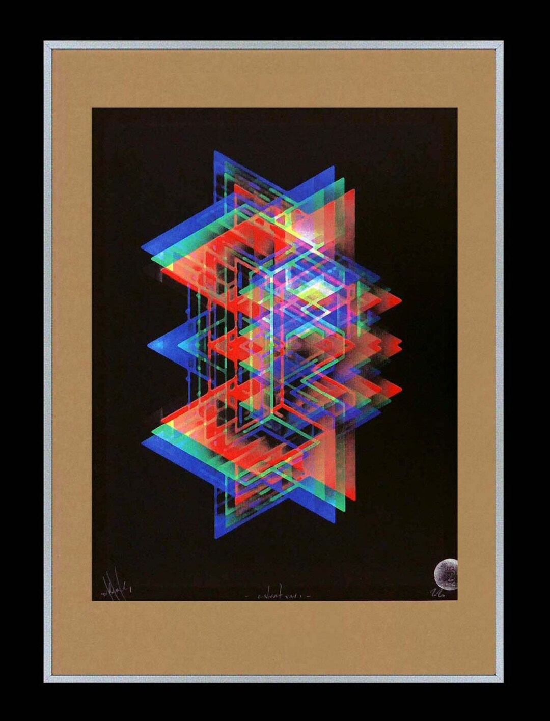 Crystal Structure Screenprint Silkscreen Abstract Geometric Modern ...