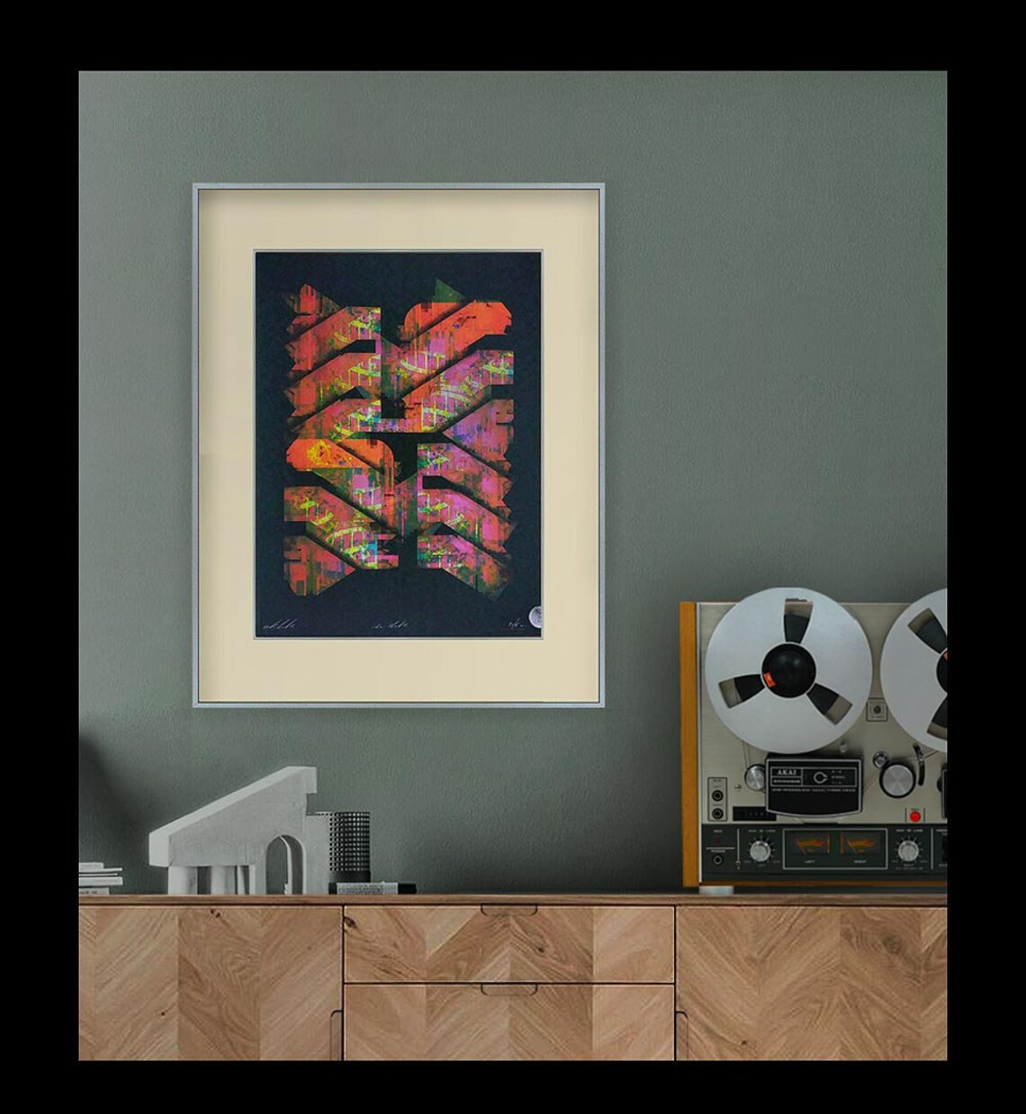 PSYCH BRUT Screenprint Silkscreen Abstract Geometric Modern Minimalism ...
