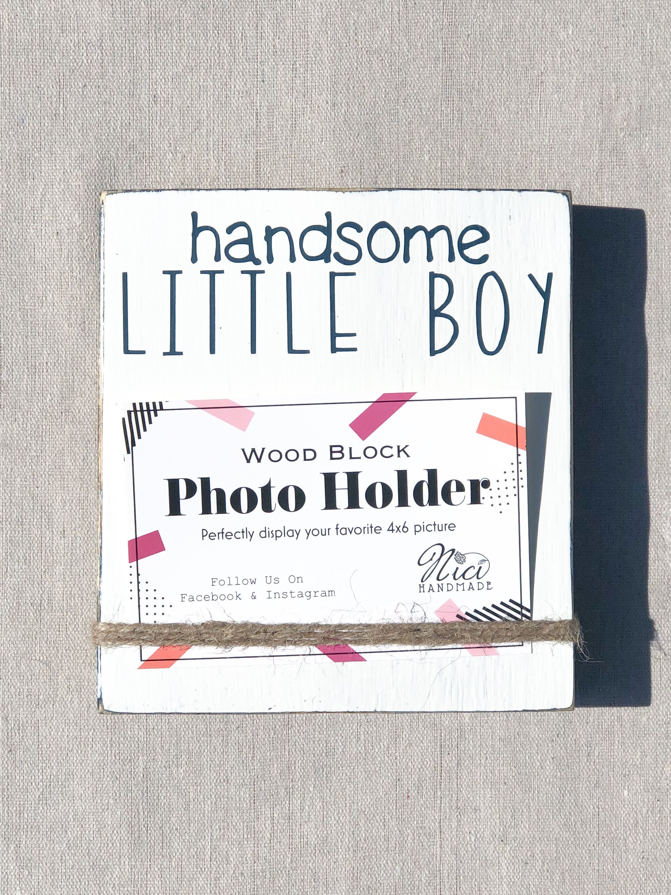 Handsome Little Boy 4x6 Photo Holder, Picture Frame, Baby Shower Gift ...