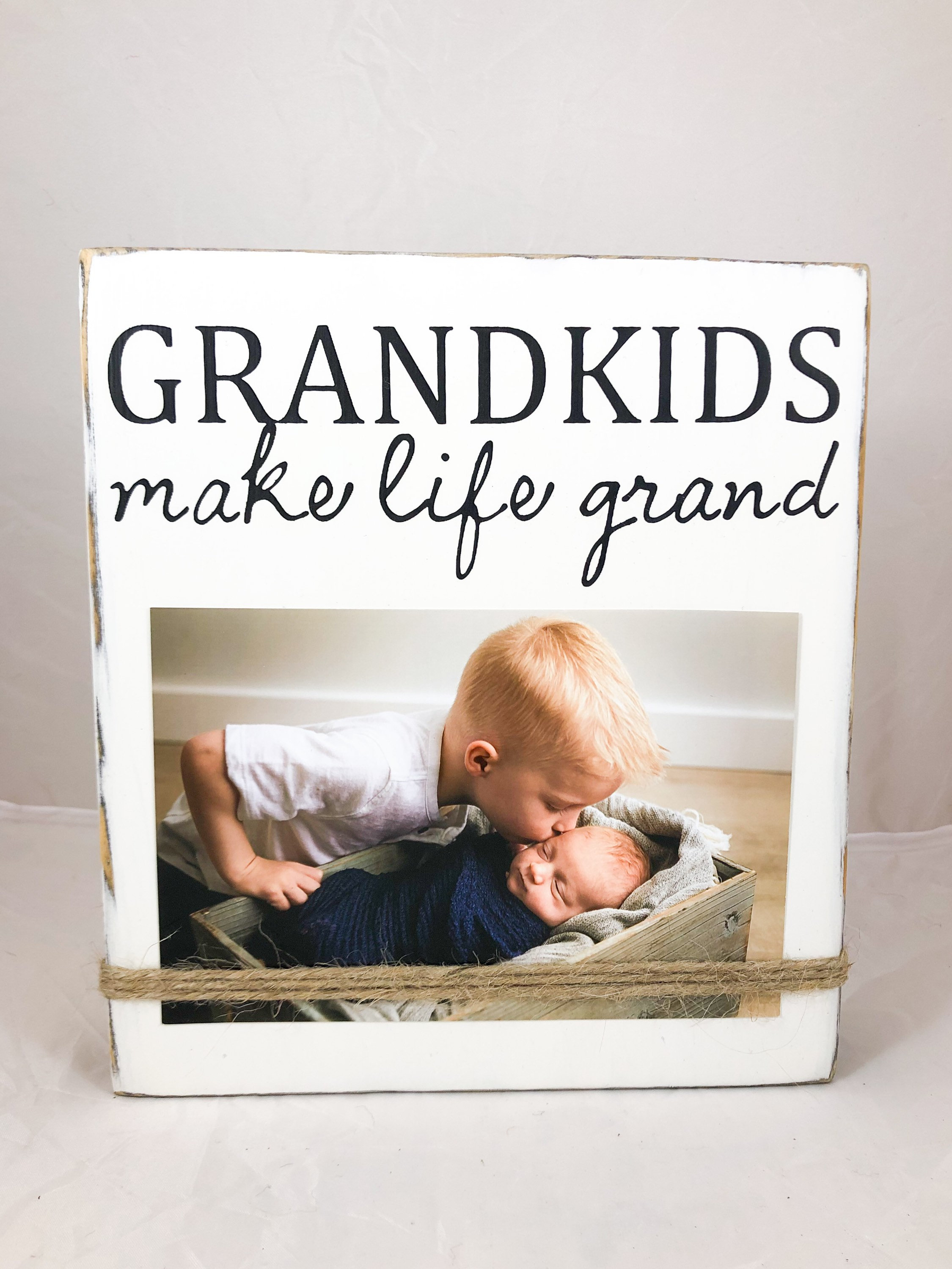 Grandkids Make Life Grand 4x6 Photo Holder, Picture Frame, Script ...