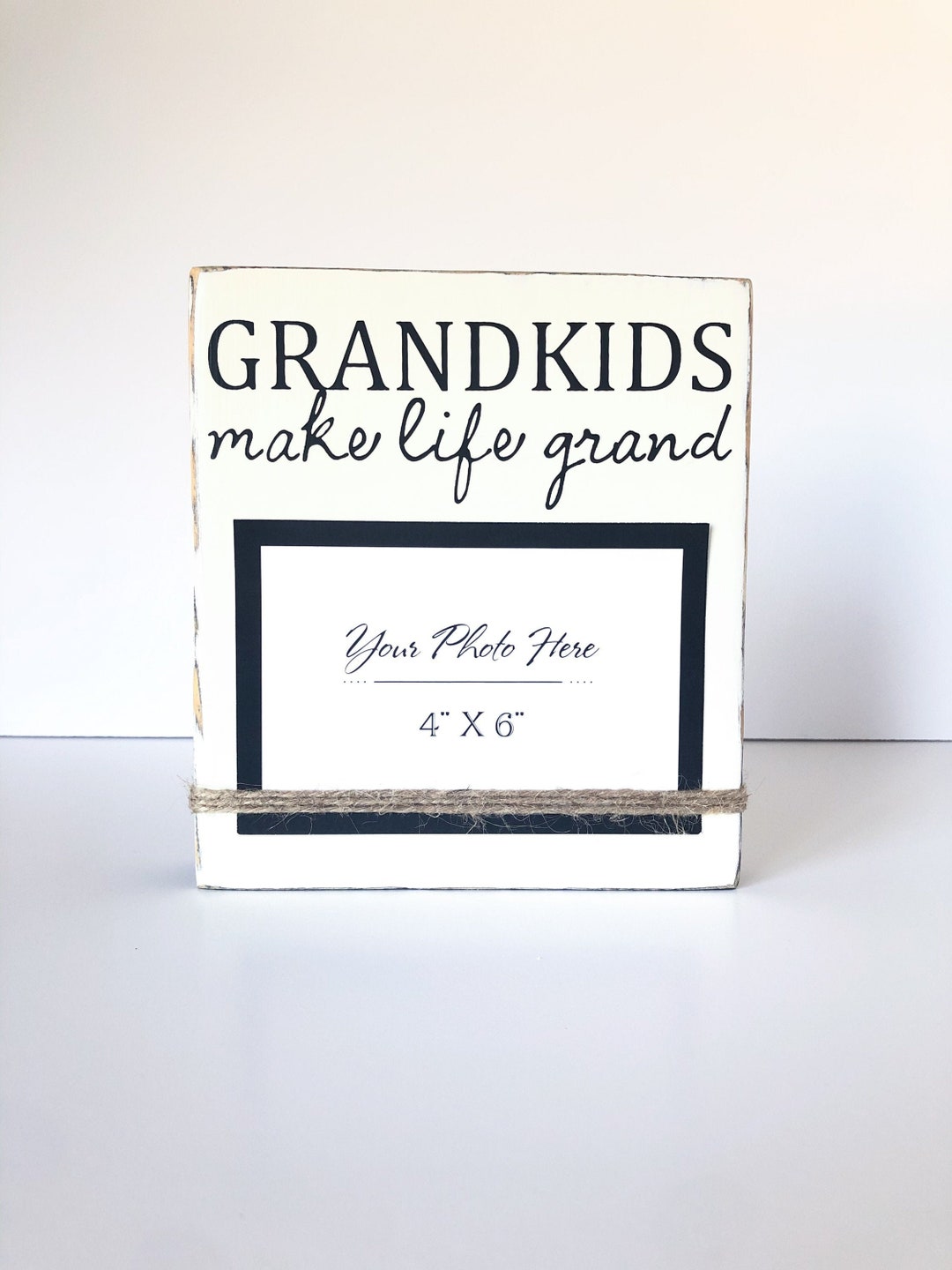 Grandkids Make Life Grand 4x6 Photo Holder, Picture Frame, Script ...