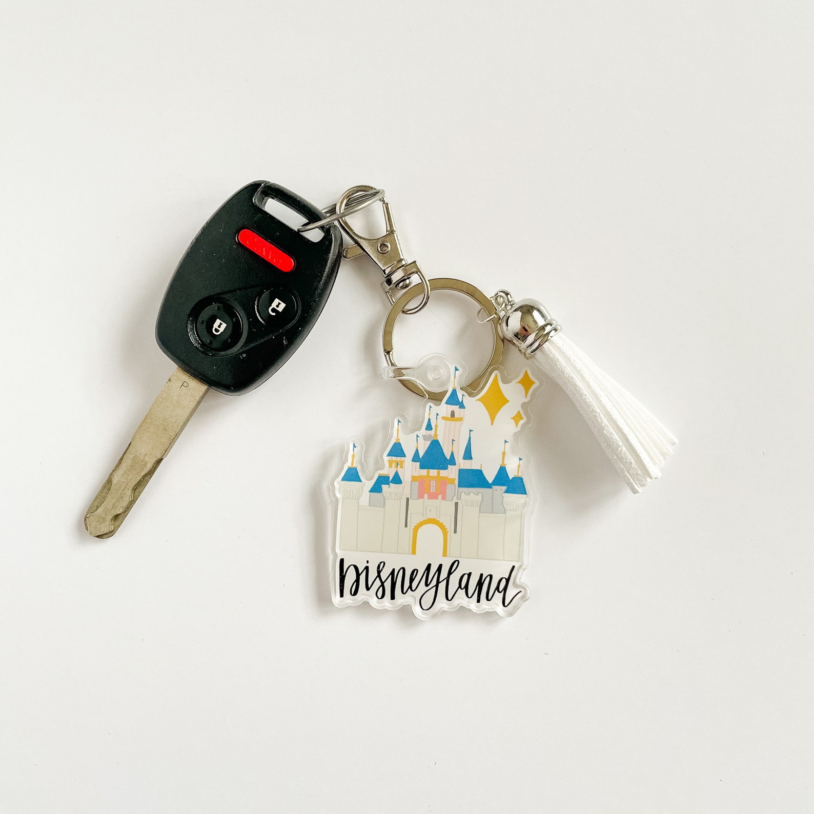 Disneyland Castle Keychain FREE SHIPPING Disney Keychain - Etsy