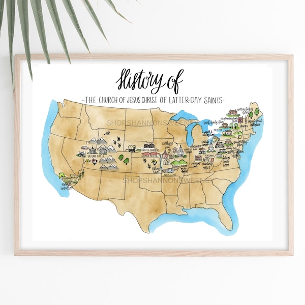 Book of Mormon Map - Etsy