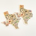 Texas State Illustrated Map Sticker- Laptop Sticker, Watercolor Sticker ...