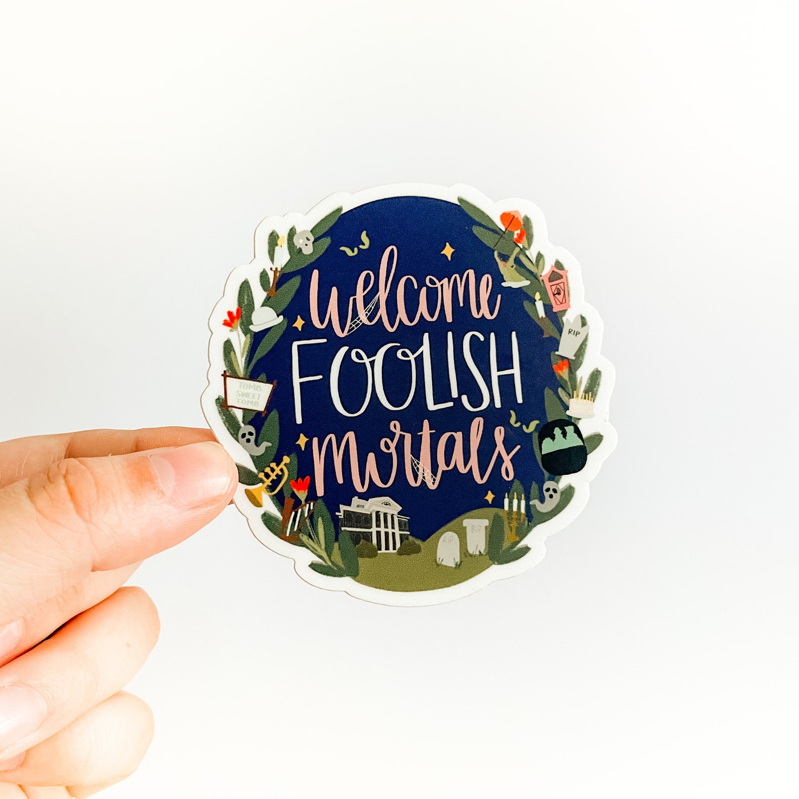 Welcome Foolish Mortals Haunted Mansion Sticker FREE - Etsy