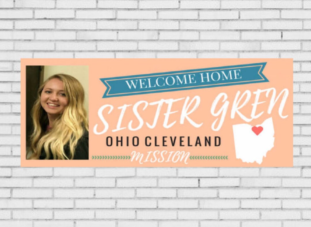 Custom Made Welcome Home Banner Digital File Missionary Banner, Lds ...