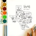 State of Texas Coloring Page DIGITAL DOWNLOAD Digital Coloring Page ...