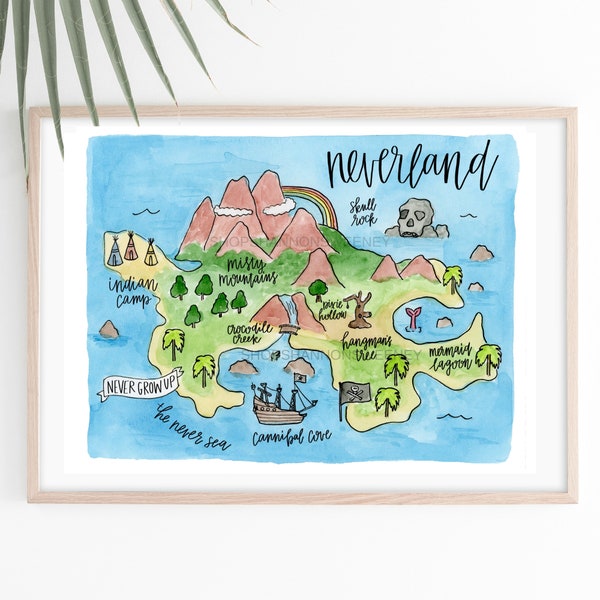 Neverland Map - Etsy