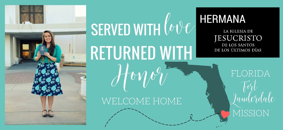 Custom Made Welcome Home Banner Digital File Missionary - Etsy