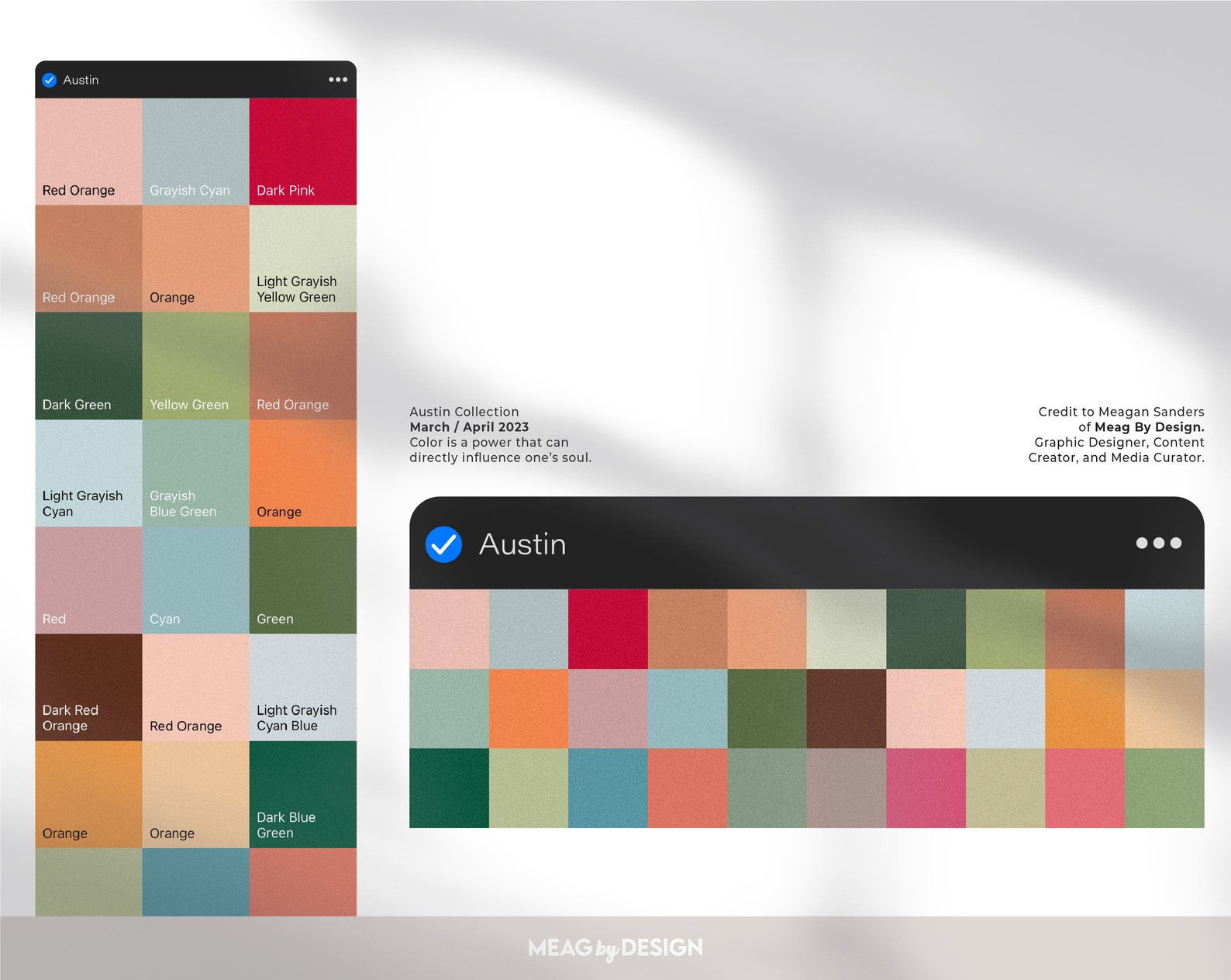 Austin Color Palette Vibrant Pink Green Teal Blue - Etsy