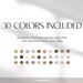 Franklin Color Palette Nature and Earth Tones Procreate Color Palette ...