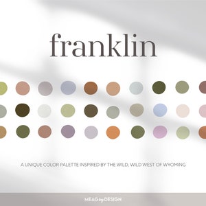 Franklin Color Palette; Nature and Earth Tones Procreate Color Palette ...