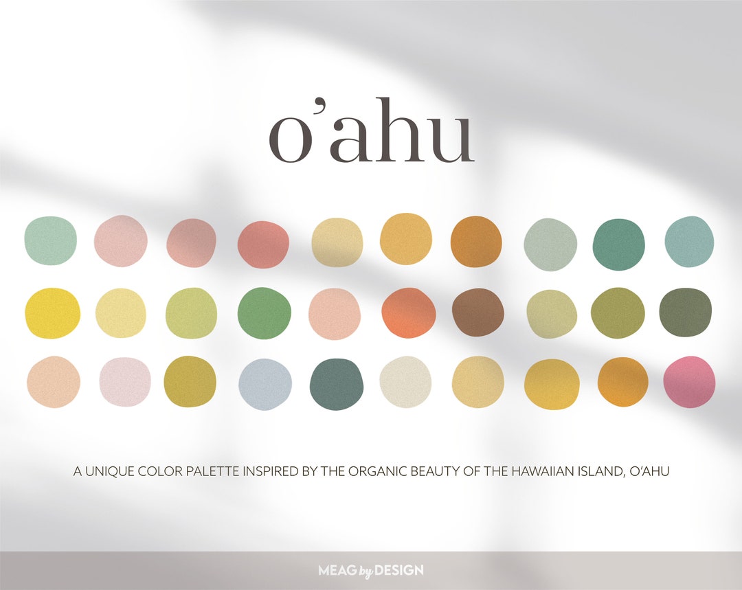 O'ahu Color Palette Nature and Earth Tones Procreate Color Palette for ...