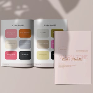 Warm Tone Color Palette Guide • 25 Swatches for Branding (digital ...