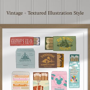 WALT DISNEY Matchbook Style 8x10 or 16x20 High-quality Art Print - Etsy